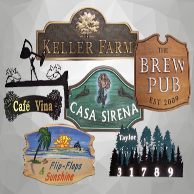 Gallery of our personalized Work Signs Emblems Home Decor home address ...